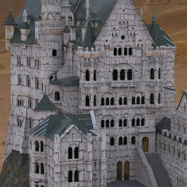 neuschwanstein castle 3D Model in Landmarks 3DExport