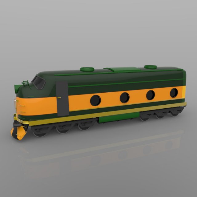 train engine 3D Model in Train 3DExport