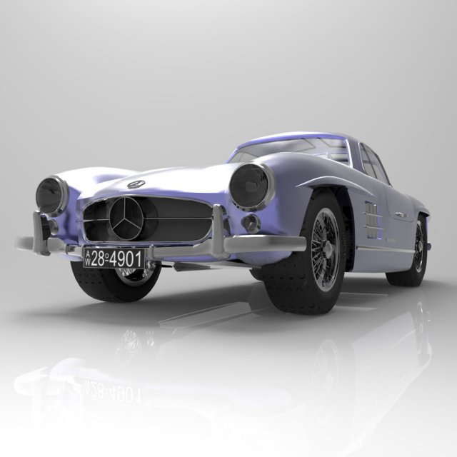 mercedes benz 300 sl 3D Model in Sport Cars 3DExport