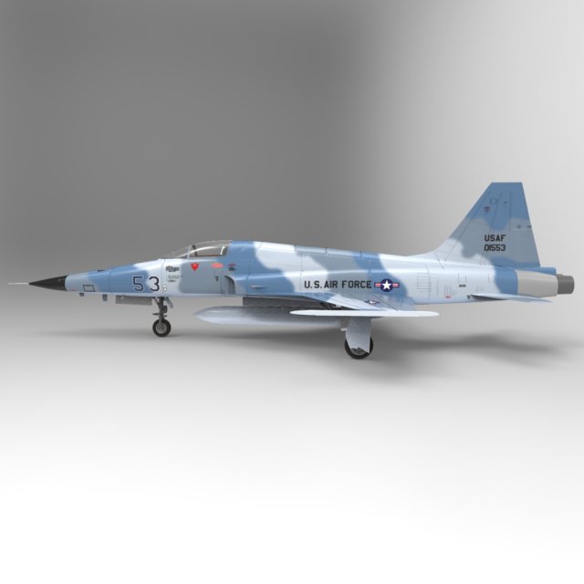 f5 e tiger ii 3D Model in Fighter 3DExport