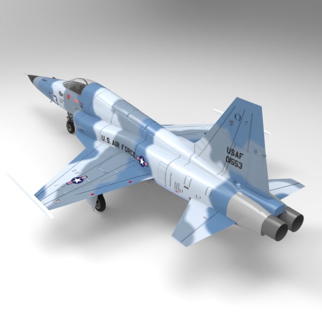 f5 e tiger ii 3D Model in Fighter 3DExport
