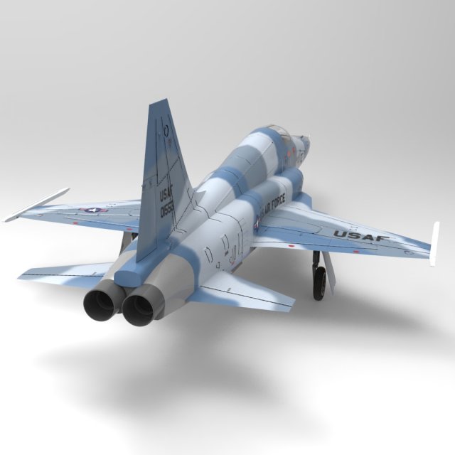 f5 e tiger ii 3D Model in Fighter 3DExport