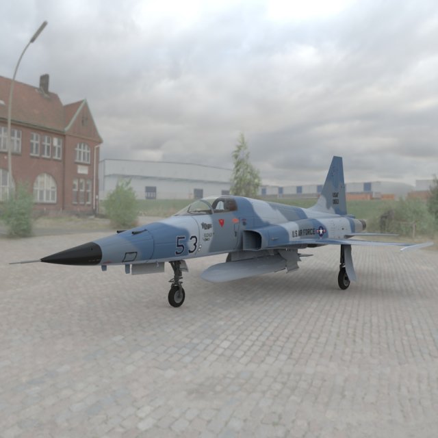 f5 e tiger ii 3D Model in Fighter 3DExport