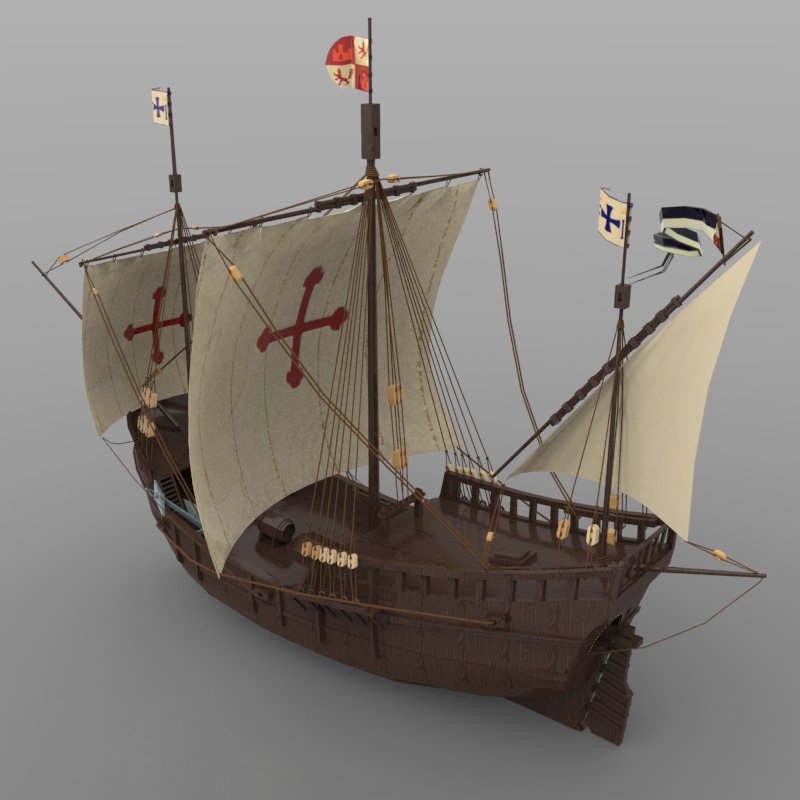 pinta 3D Models in Boats 3DExport