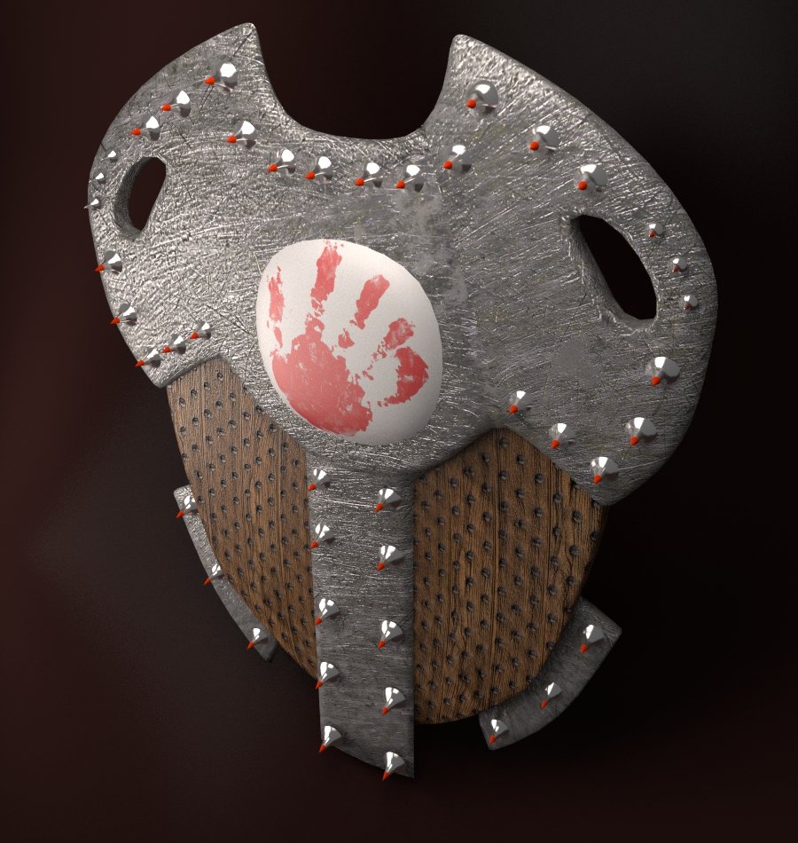 spiked shield 3D Models in Shield 3DExport