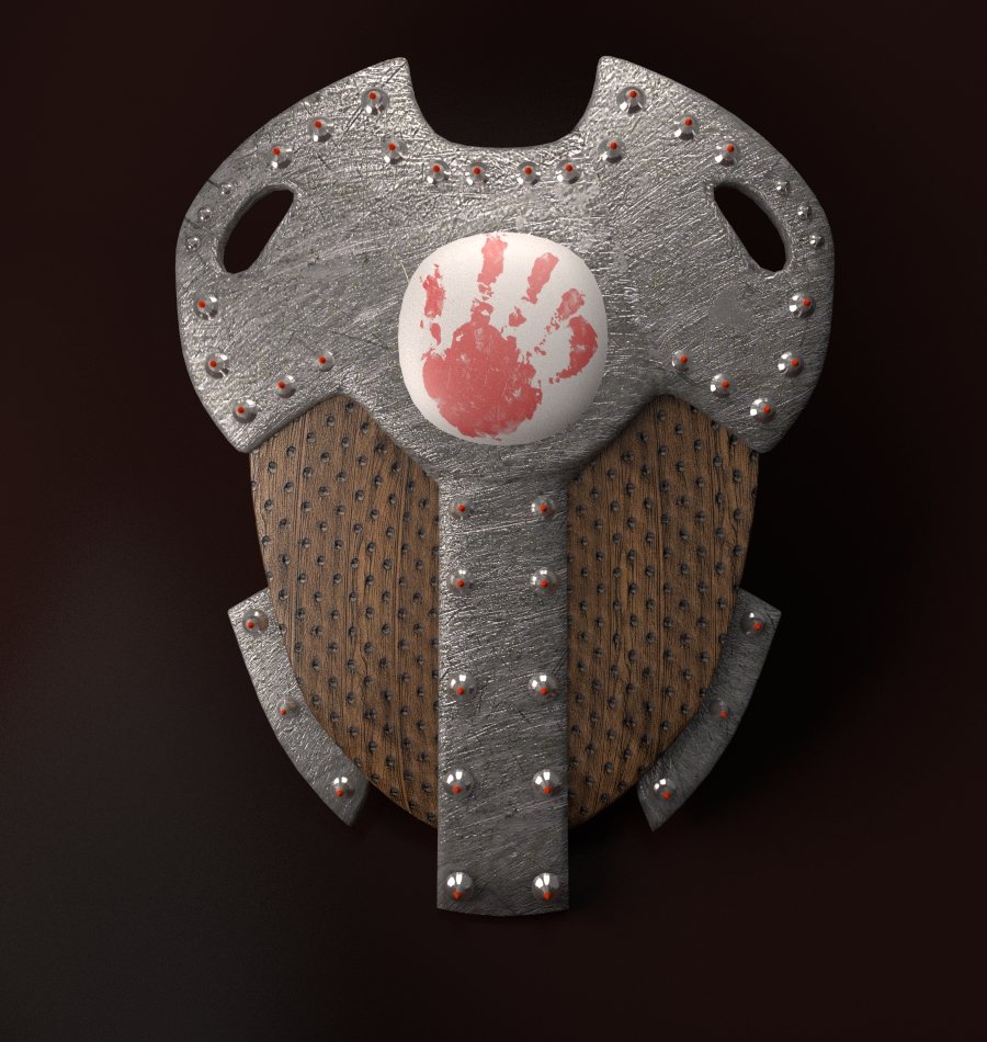 spiked shield 3D Models in Shield 3DExport