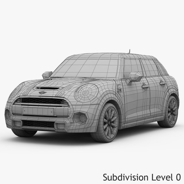 mini cooper s hardtop 5-door 2015 3D Model in Compact Cars 3DExport