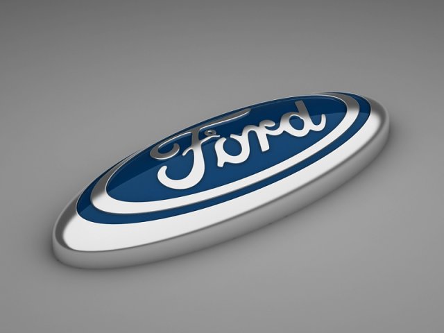 ford logo 3D Model in Parts of auto 3DExport