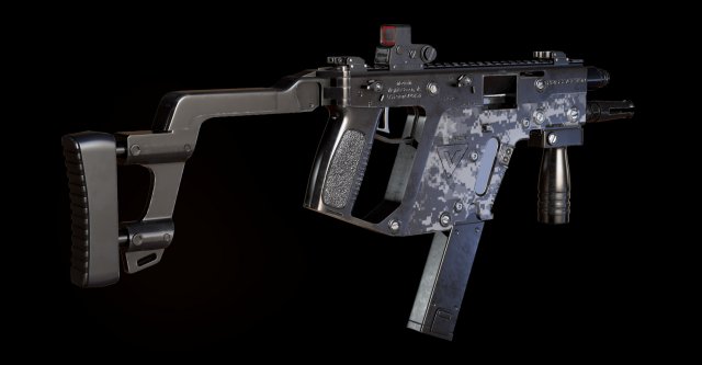 automatic machine kriss vector 3D Model in Submachine Guns 3DExport
