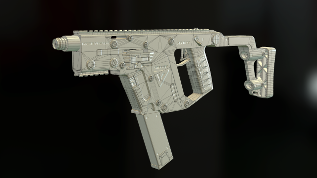 automatic machine kriss vector 3D Model in Submachine Guns 3DExport