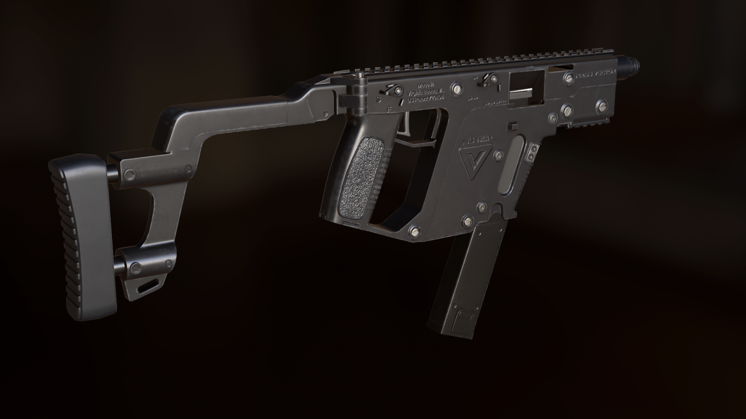 Automatic machine Kriss Vector 3D Model in Submachine Guns 3DExport