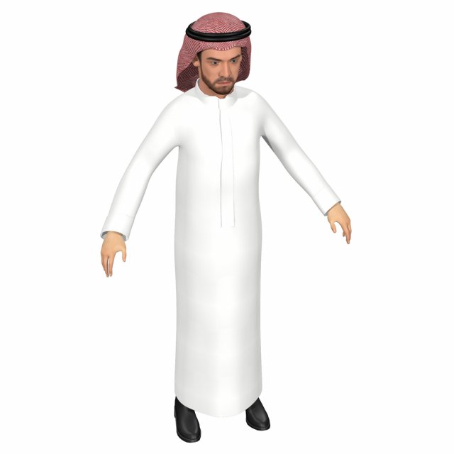 Arab Man Rig 3D Model in Man 3DExport