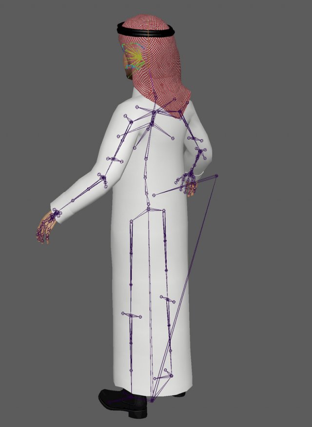 Arab Man Rig 3D Model in Man 3DExport