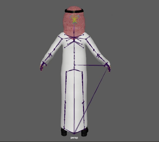 Arab Man Rig 3D Model in Man 3DExport