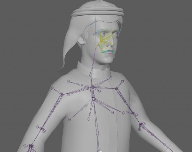 Arab Man Rig 3D Model in Man 3DExport