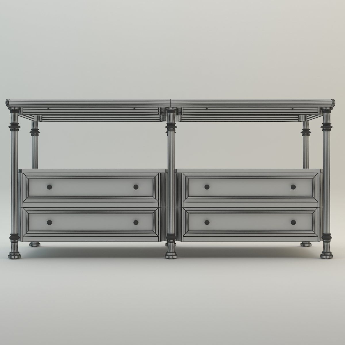 Patrons Console Stanley Furniture 3D Model in Table 3DExport