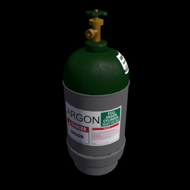 low-poly gas argon ballon Model 3D in Kontainer Pengiriman 3DExport