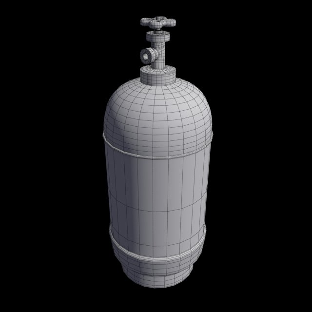 low-poly gas argon ballon Model 3D in Kontainer Pengiriman 3DExport