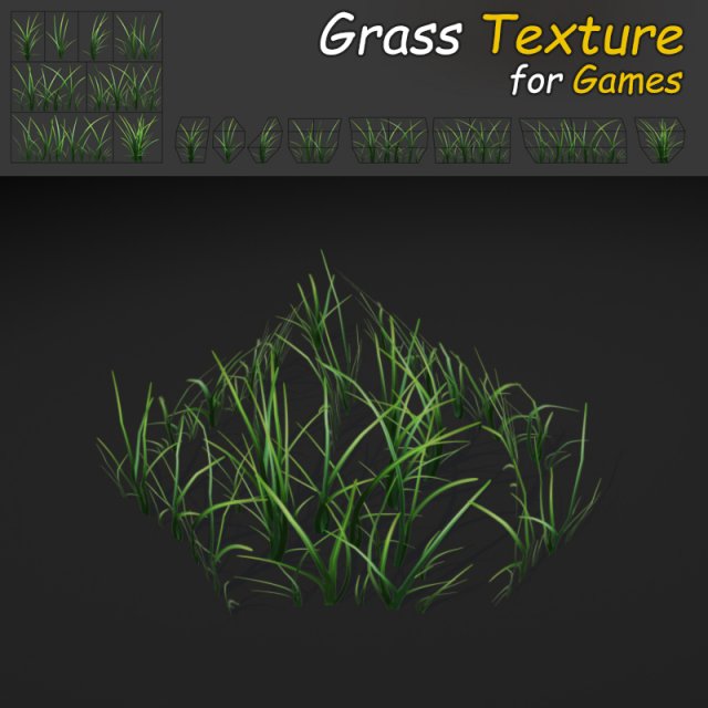 grass patch textures 3D Model in Small Plants 3DExport