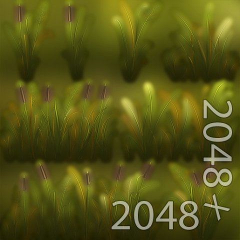 grass patch textures 3D Model in Small Plants 3DExport