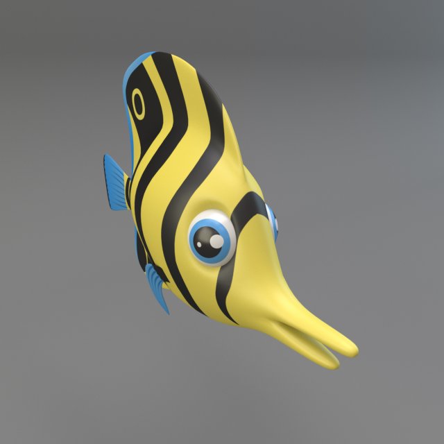 cartoon fish 3D Model in Fish 3DExport