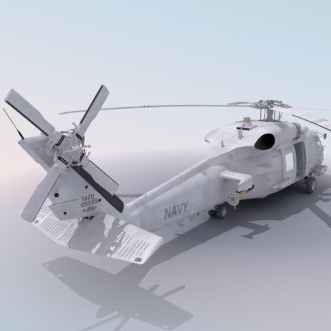 Sh60 seahawk military helicopter 3D Model in Helicopter 3DExport