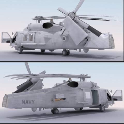 Sh60 seahawk military helicopter 3D Model in Helicopter 3DExport