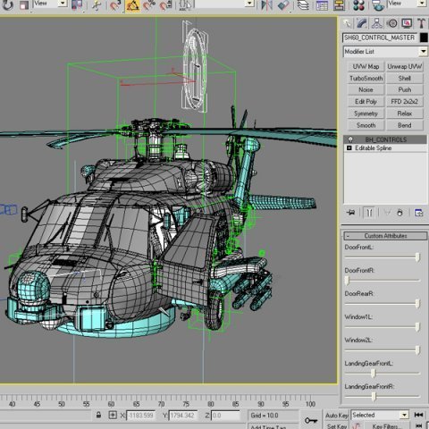 Sh60 seahawk military helicopter 3D Model in Helicopter 3DExport