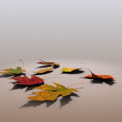 autumn leaves 3D Model in Tree 3DExport
