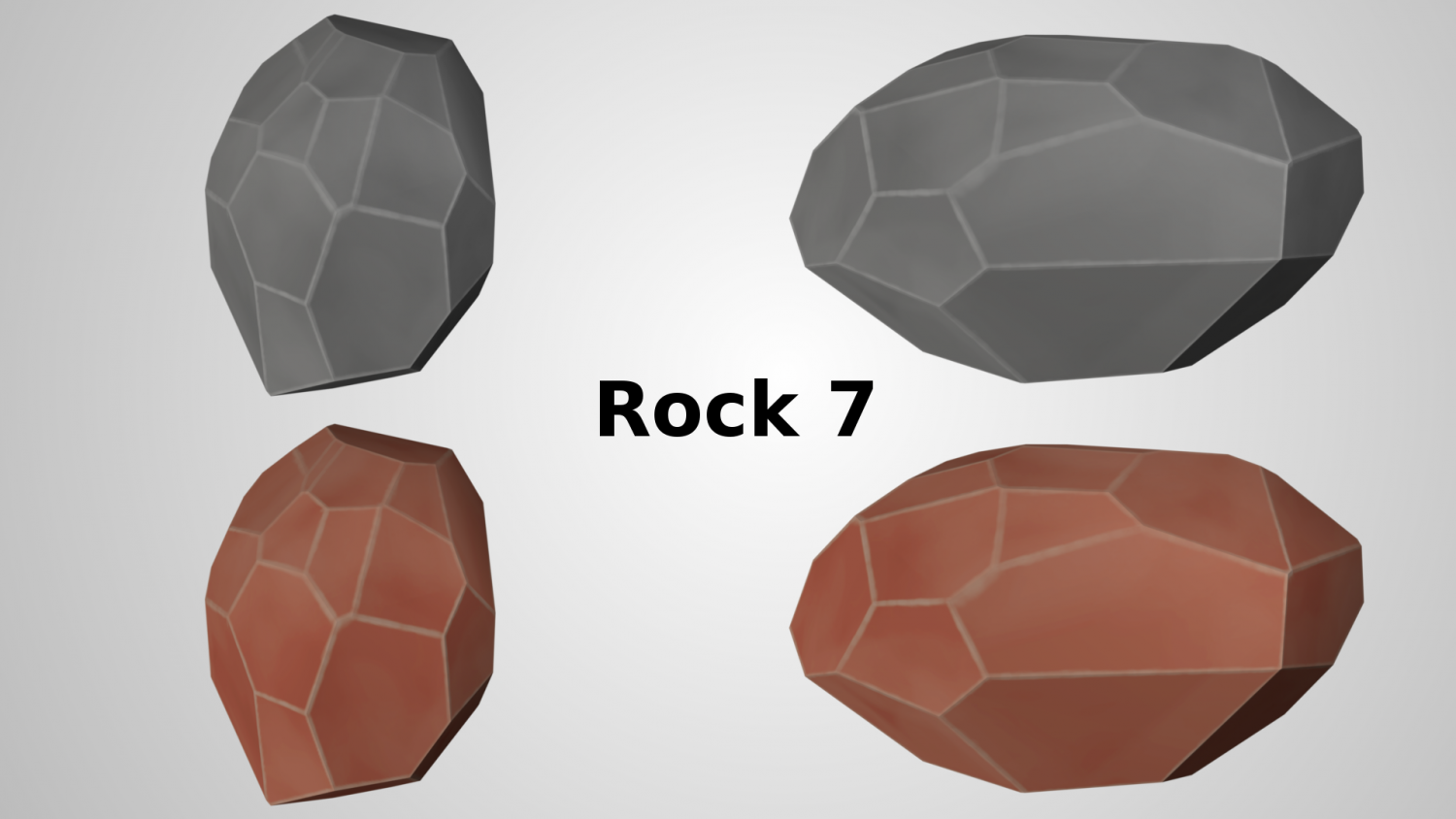 Low Poly Rocks 3D Model in Environment 3DExport