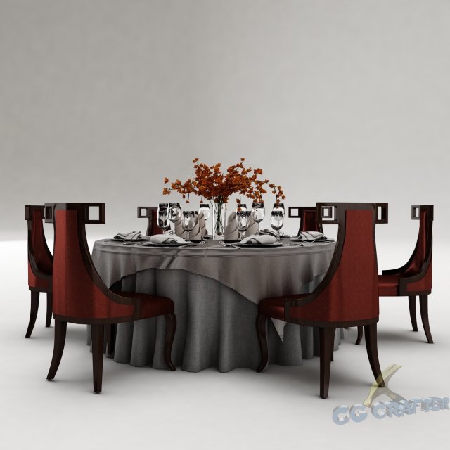 dining table set 27 3D Model in Dining Room 3DExport