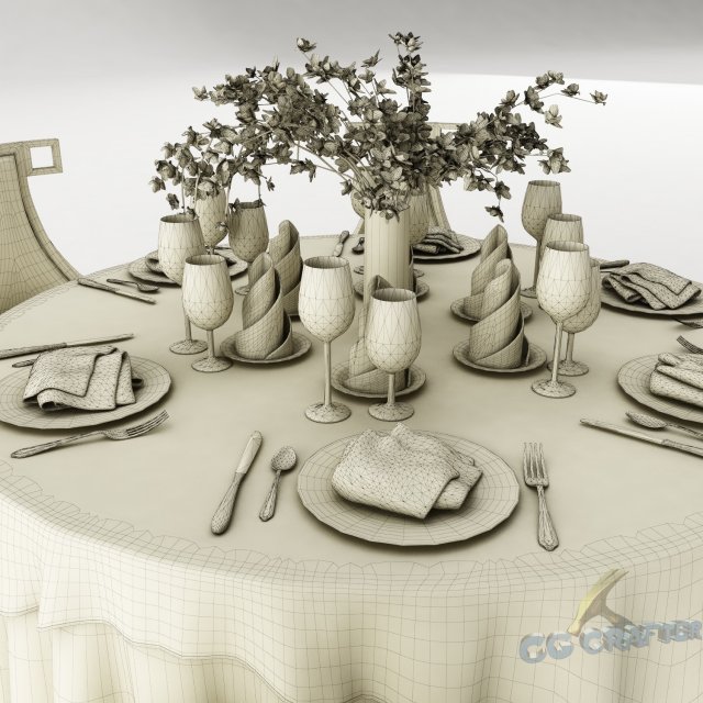 dining table set 27 3D Model in Dining Room 3DExport