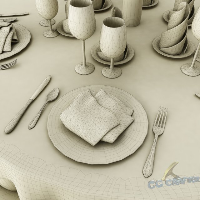 dining table set 27 3D Model in Dining Room 3DExport