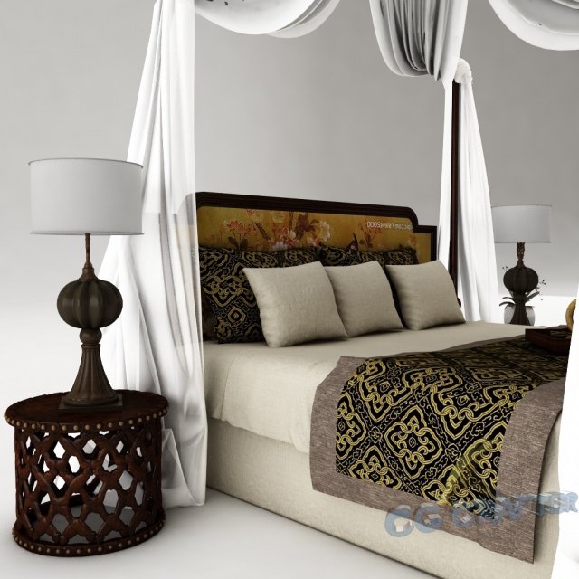 bedroom set 019 3D Model in Bedroom 3DExport