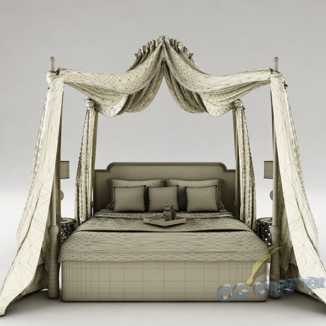 bedroom set 019 3D Model in Bedroom 3DExport