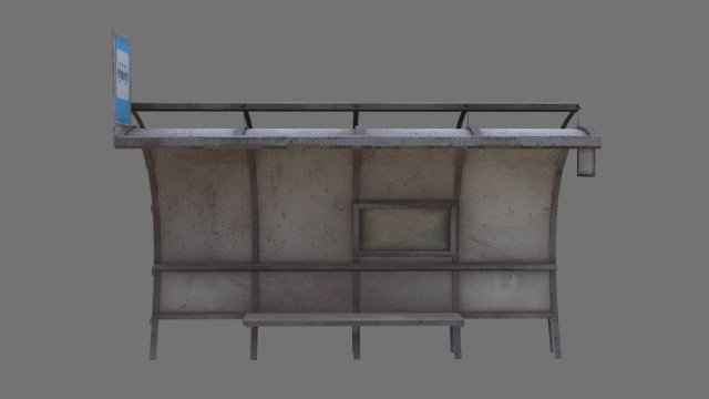 Bus stop 3D Model in Buildings 3DExport