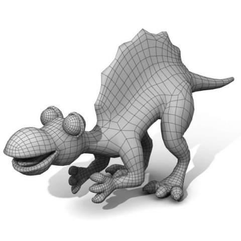 cartoon spinosaurus 3D Model in Dinosaur 3DExport