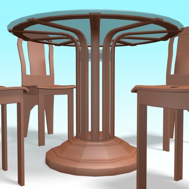Dinner table 3D Model in Table 3DExport