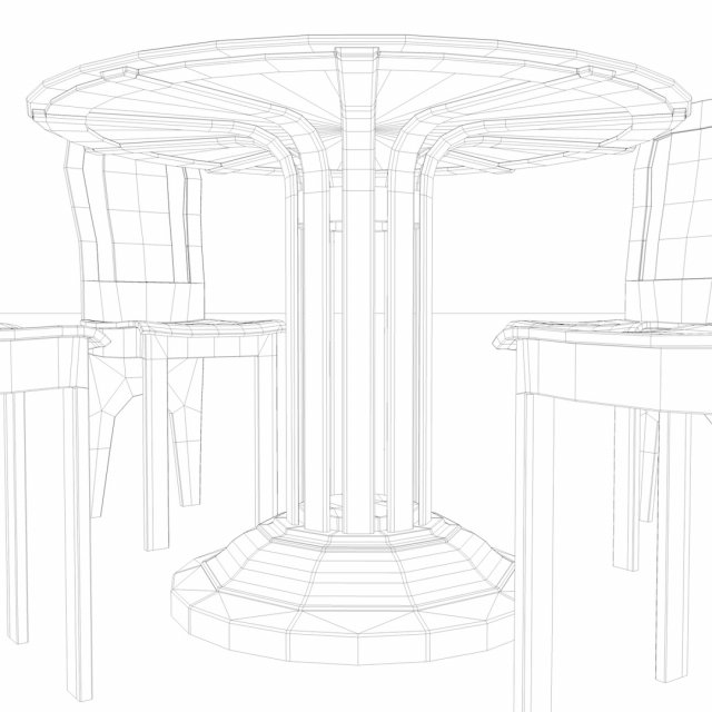 Dinner table 3D Model in Table 3DExport