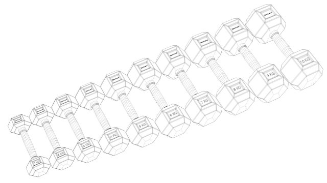 Dumbbell 3D Model in Sports Equipment 3DExport