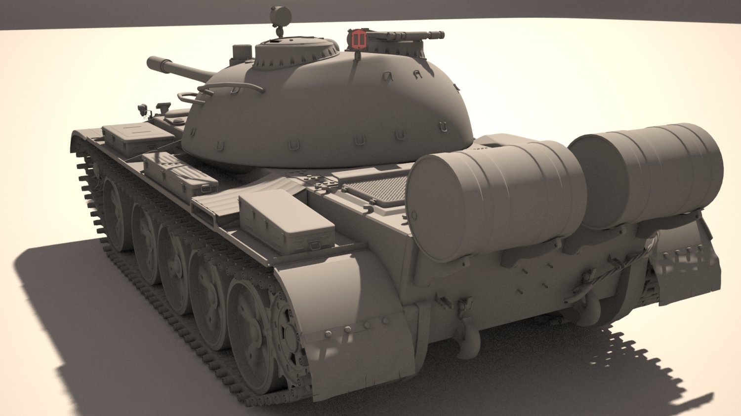 T-55 3D Model in Tank 3DExport