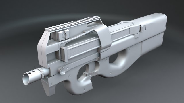 p90 3D Model in Assault Rifles 3DExport