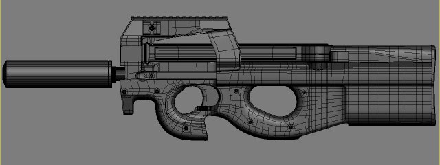 p90 3D Model in Assault Rifles 3DExport