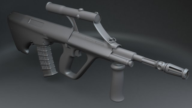 aug 3D Model in Assault Rifles 3DExport