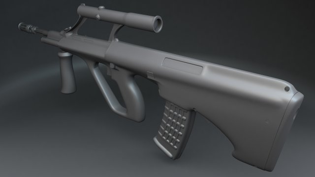 aug 3D Model in Assault Rifles 3DExport
