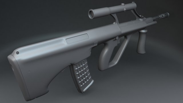 aug 3D Model in Assault Rifles 3DExport