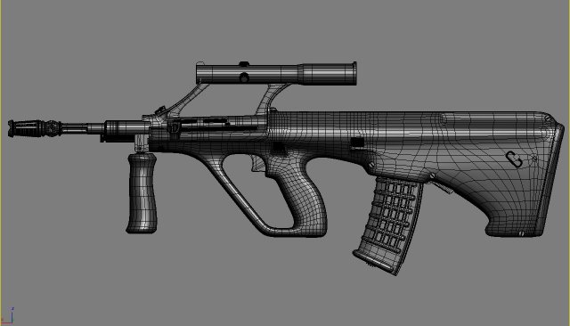aug 3D Model in Assault Rifles 3DExport