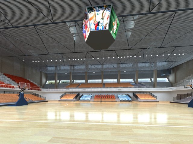 basketball hall 3D Model in Hall 3DExport