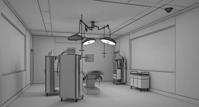 operation room 3D Model in Office 3DExport