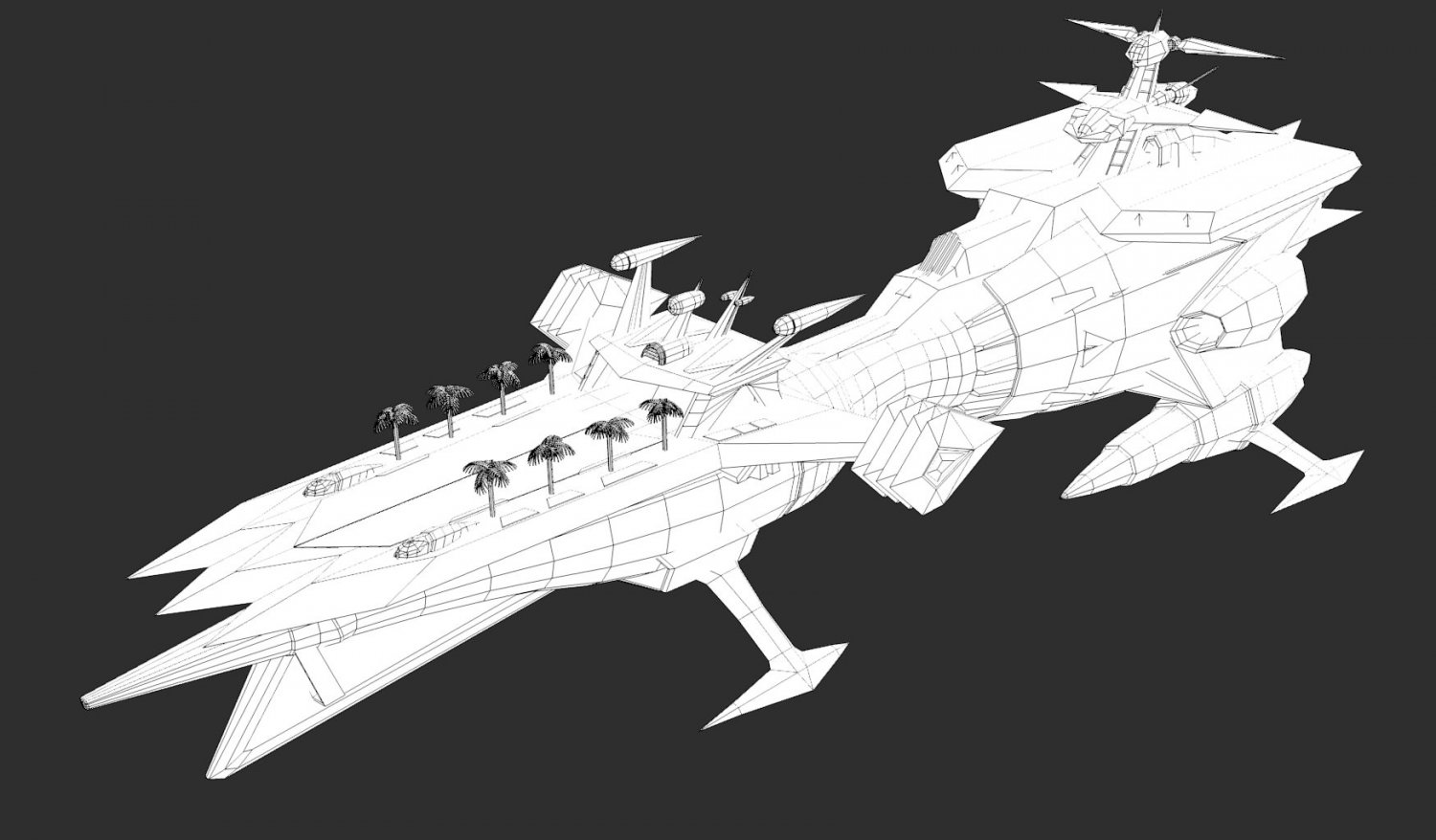 Blue Typhoon 3D Model in Fantasy Spacecraft 3DExport